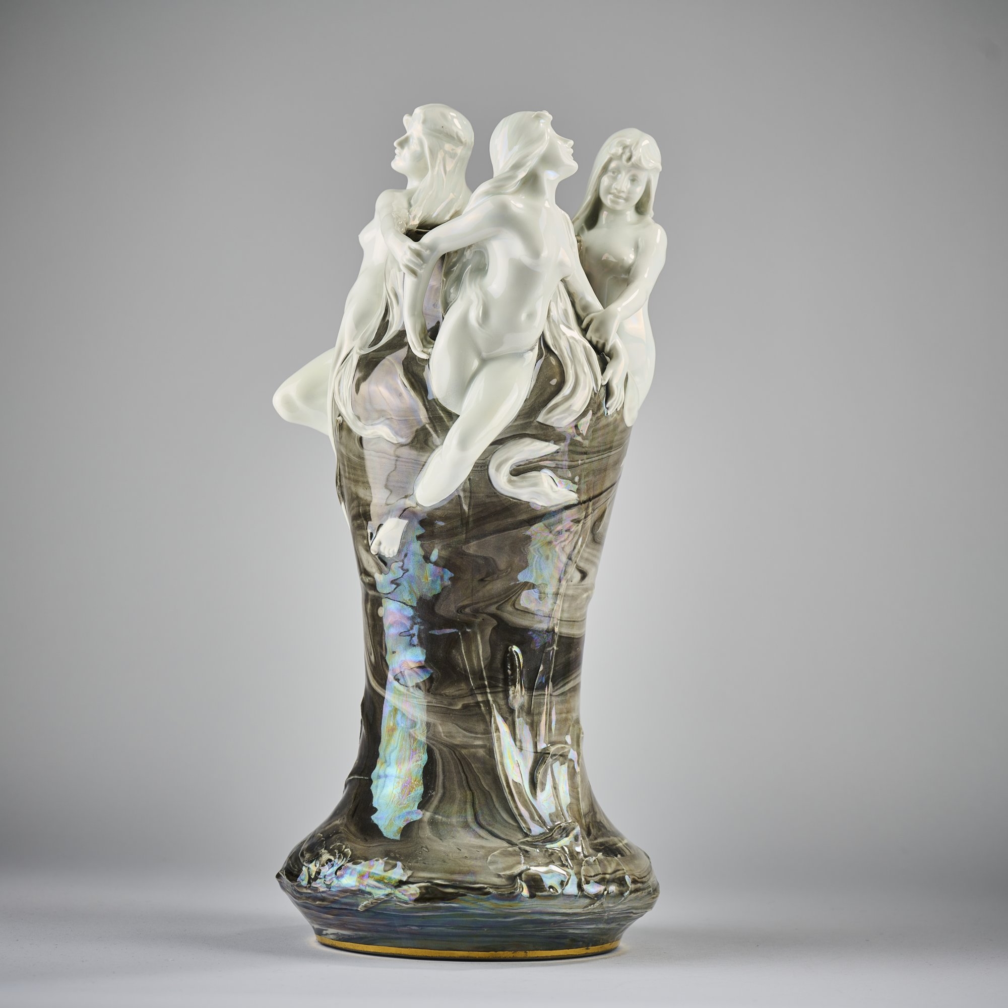 Adolf Oppel | Vase with Nymphs (1900) | MutualArt