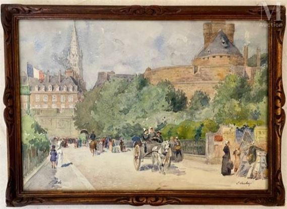 Louis Eugène Lambert | Saint Malo : Promenade un jour d'été | MutualArt