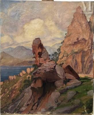 Adolphe Cossard | Rocher de la chèvre, Calanques de Piana, Corse ...