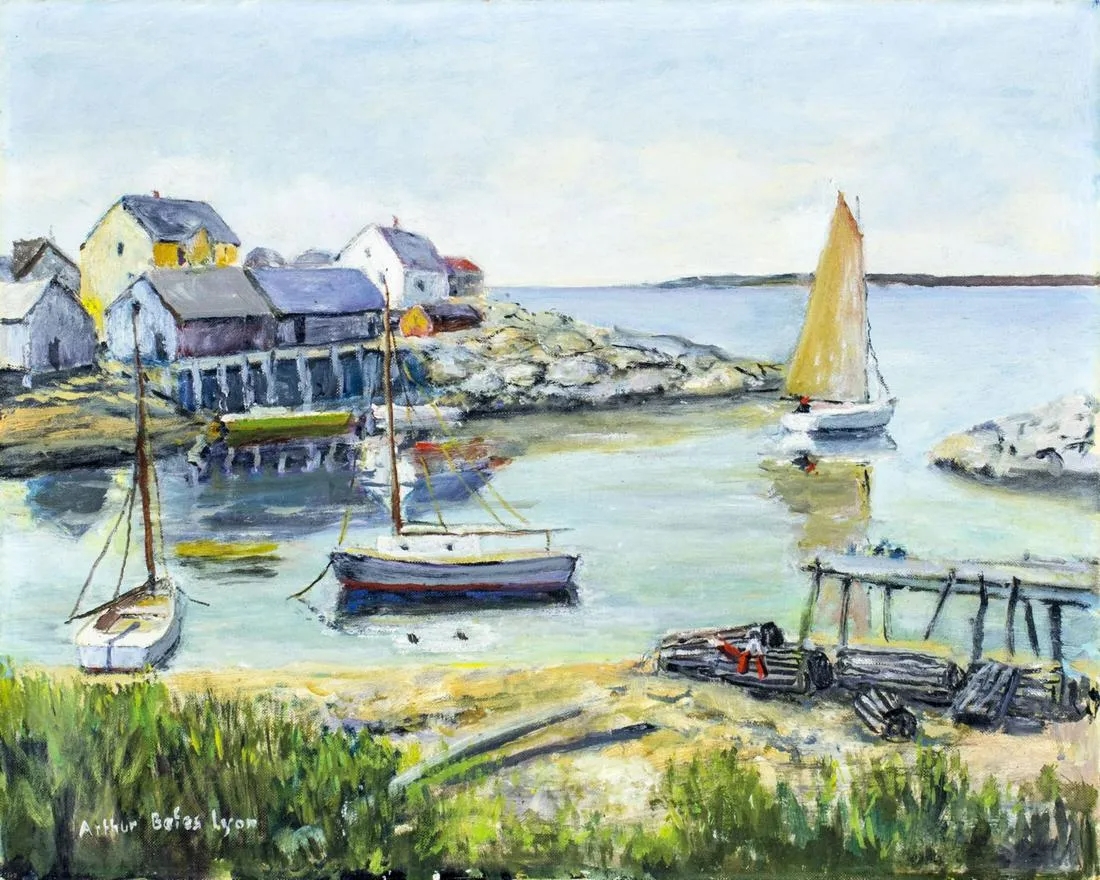 Arthur Bates Lyon | Harbor Scene | MutualArt
