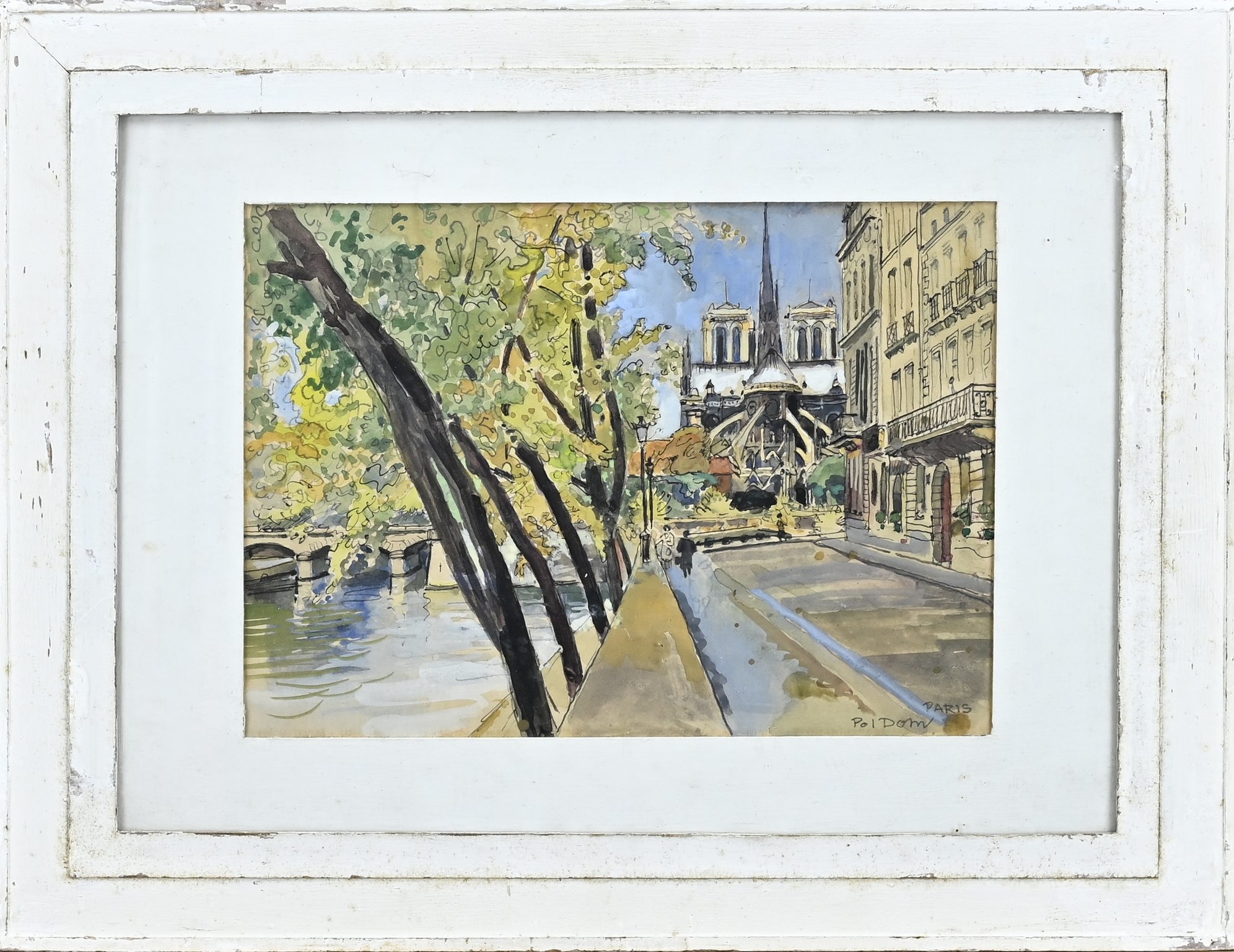 Pol Dom | Stadsgezicht Parijs Notre Dame | MutualArt