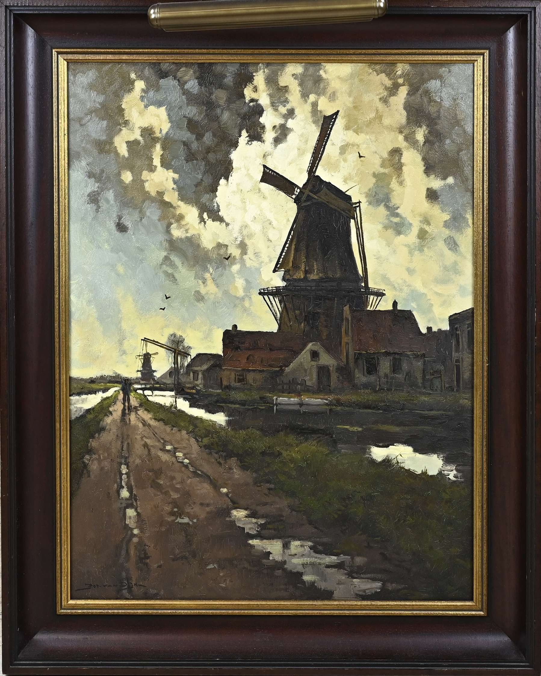 Jos Van Dijk | Molen in landschap | MutualArt