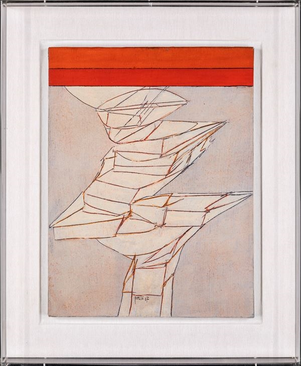 Achille Perilli | Monumento al mandarancio (1967) | MutualArt