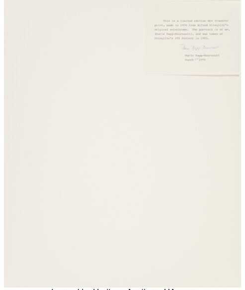 Alfred Stieglitz | Portrait of Marie Rapp-Boursault | MutualArt