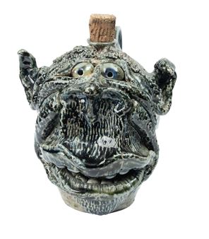 Thomas Phelps | Thomas Phelps, Signed Pottery Face Jug, H 9 | MutualArt