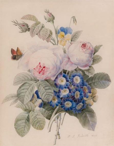 Pierre-Joseph Redouté | Bouquet of roses (1838) | MutualArt