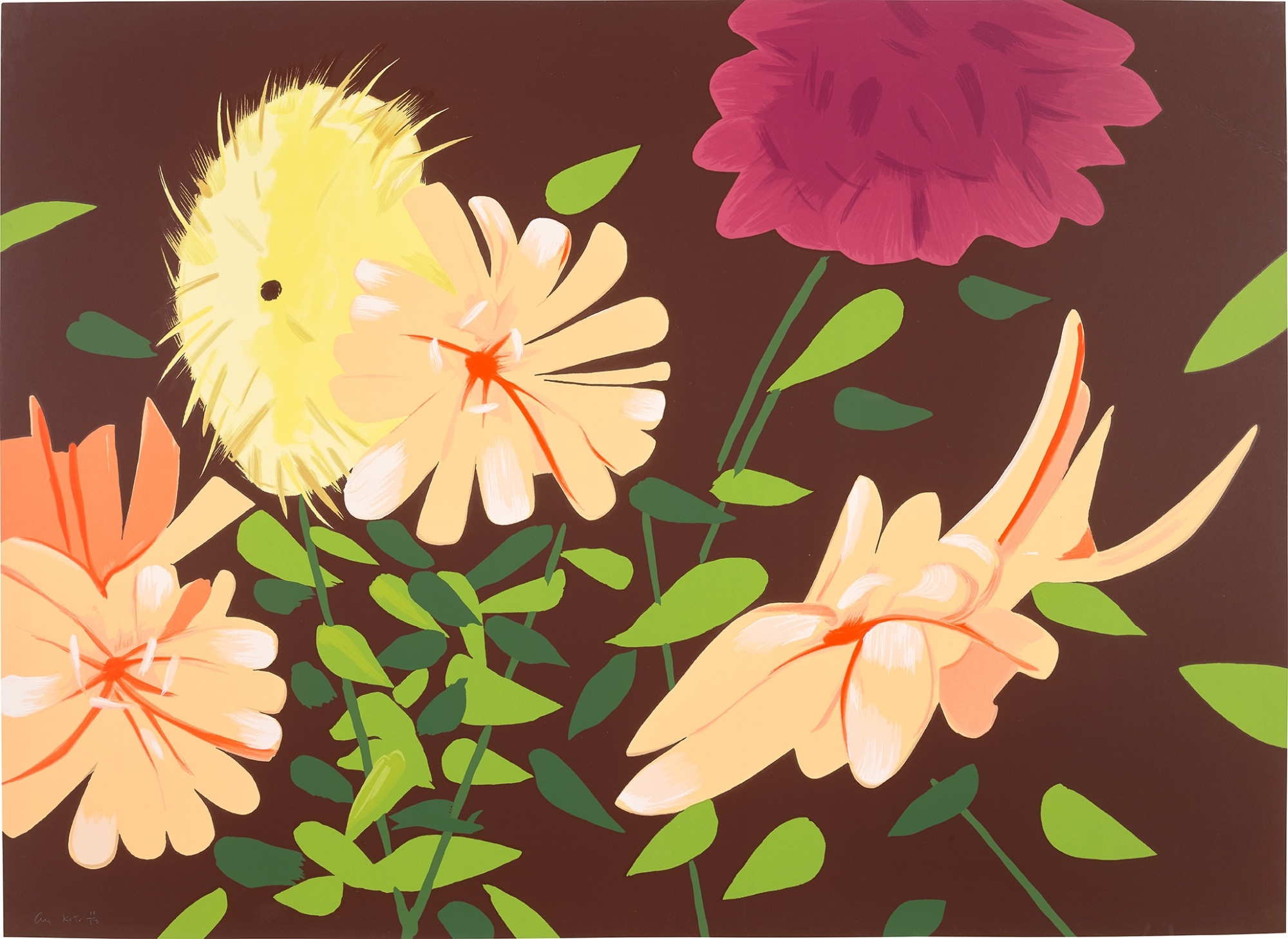Alex Katz | Late Summer Flowers (2013) | MutualArt