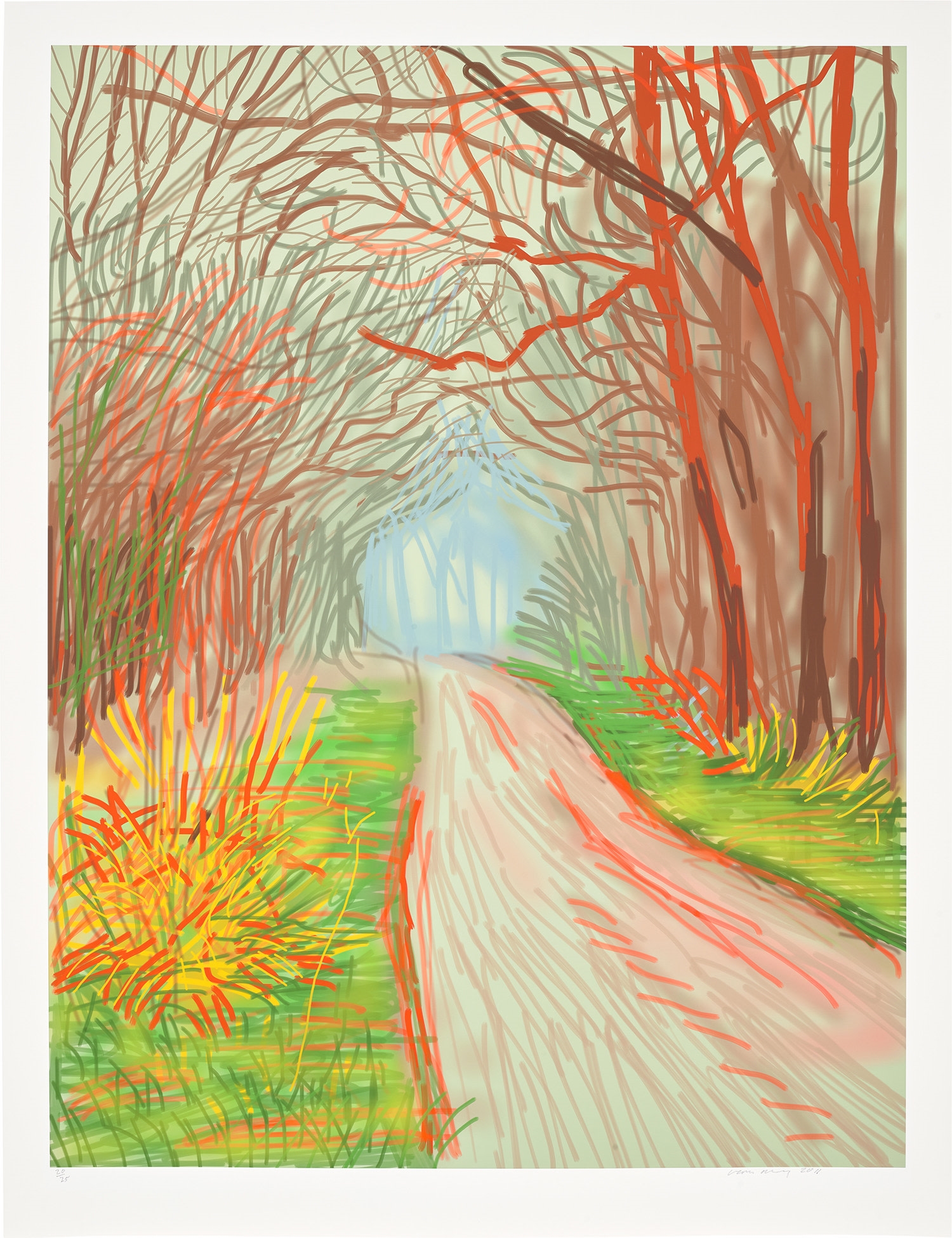 David Hockney | The Arrival of Spring in Woldgate, East Yorkshire in ...