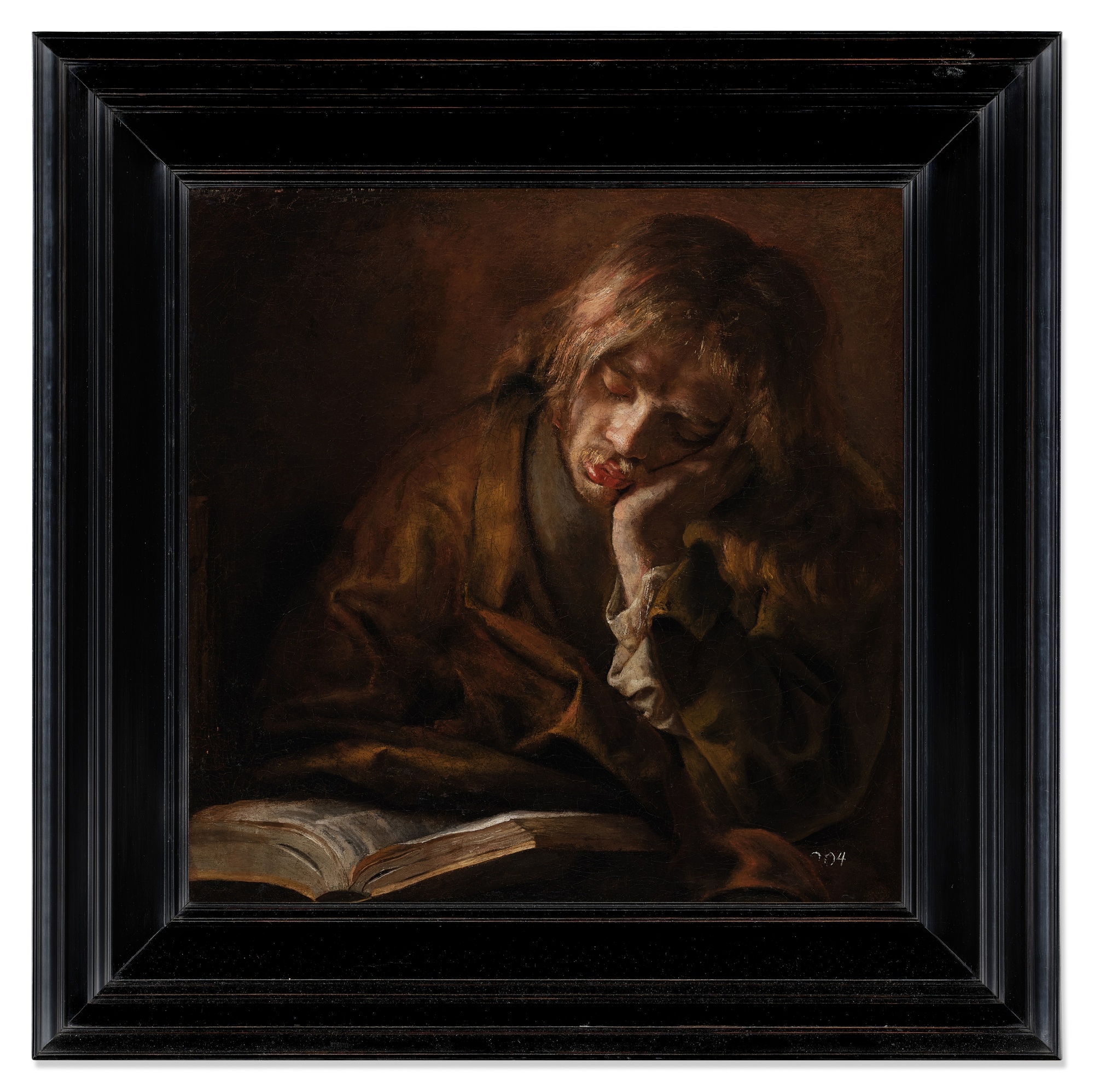 Rembrandt van Rijn | Young man asleep before an open book | MutualArt