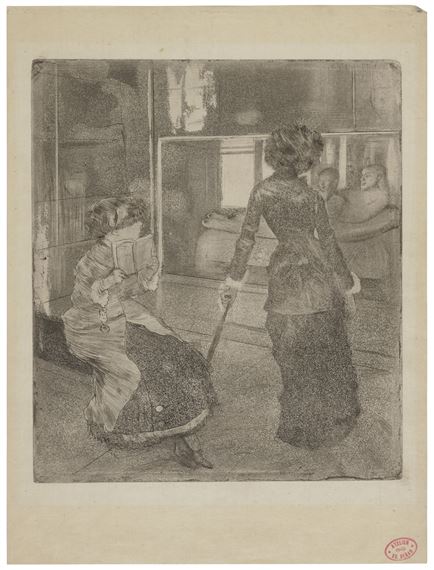 Degas Edgar | Mary Cassatt at the Louvre: The Etruscan Gallery (1879 - 1880) | Compare similar ...
