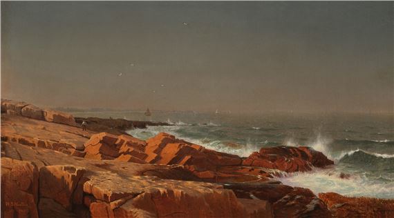William Stanley Haseltine | Rocks at Halibut Point, Cape Ann ...