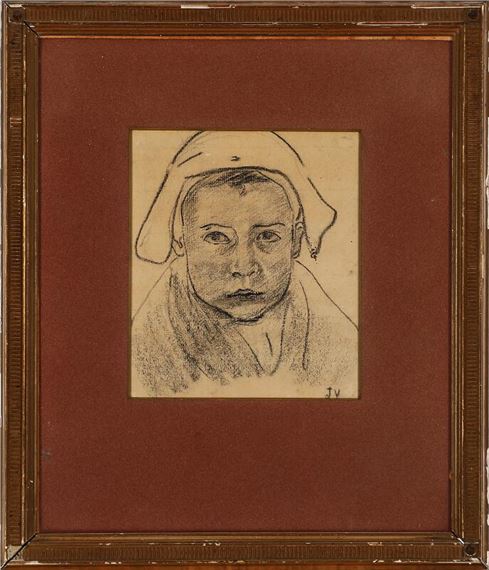 Jan Verkade | Portrait of girl from Bretagne | MutualArt