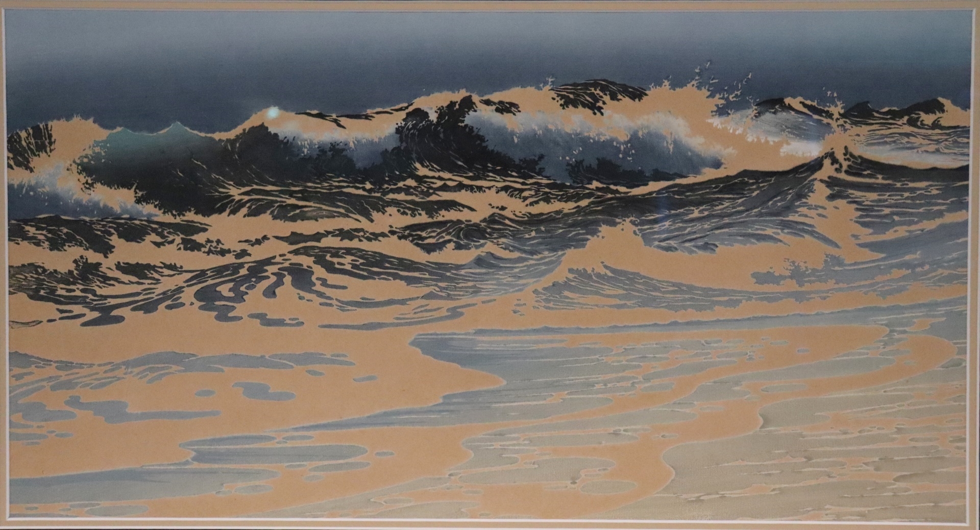 Oscar Droege | Group of three woodblock prints of seascape and beach ...