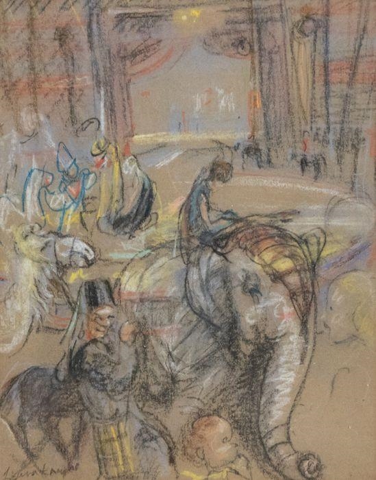 Dame Laura Knight | Circus with Mary The Elephant | MutualArt