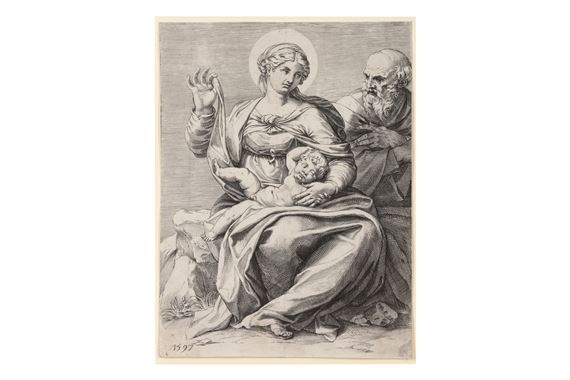 Agostino Carracci | The Holy Family (1597) | MutualArt