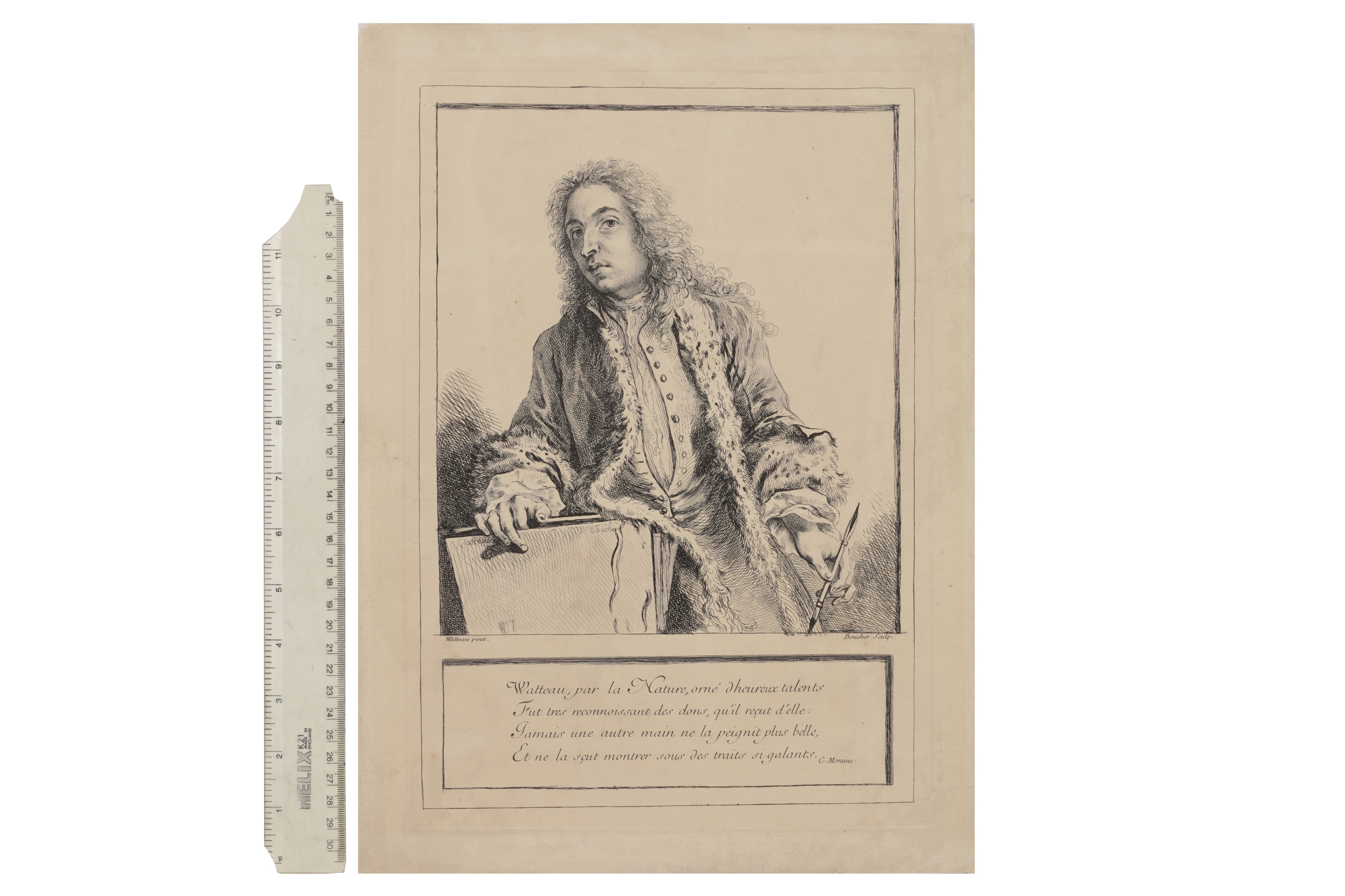 François Boucher | Portrait of Antoine Watteau (Circa 1727) | MutualArt