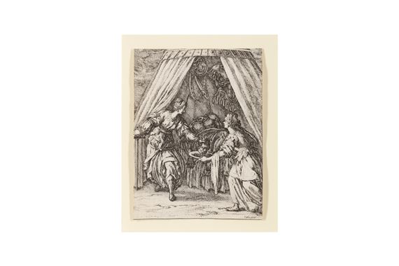 Jacques Callot | Judith placing the head of Holofernes on a tray held ...