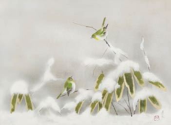 Yasuhiro Numata | Snow and small birds | MutualArt