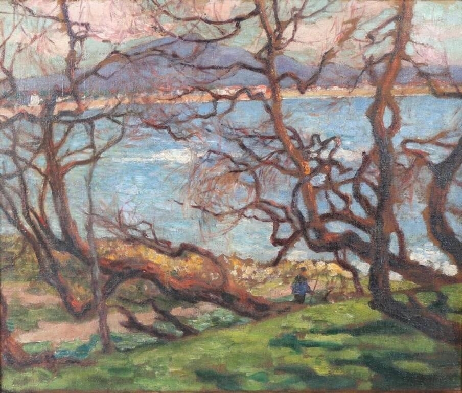 Fern Isabel Coppedge | View of a Village through the Trees and Across ...