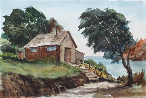 Louis Dessauer | A cove on San Francisco Bay | MutualArt