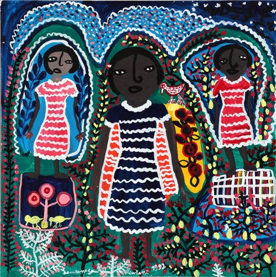 Louisiane Saint Fleurant | Composition with figures (1992) | MutualArt