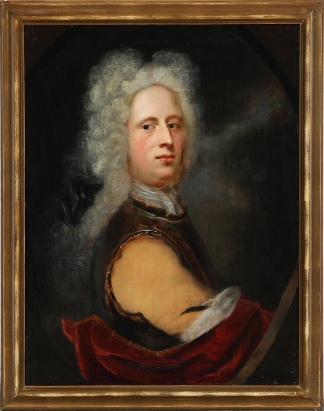 Balthasar Denner | Portrait of a man with a long wig | MutualArt