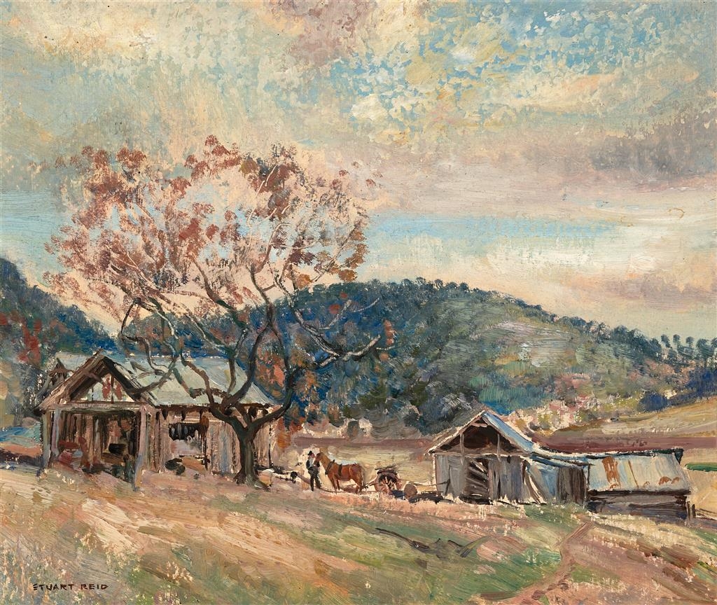 Stuart Reid | Middle Harbour Shacks | MutualArt