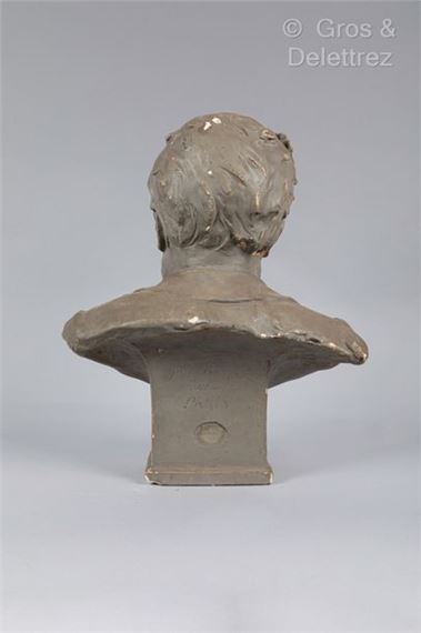 Louis-Ernest Barrias | Bust of Victor Hugo Proof in grey patinated ...