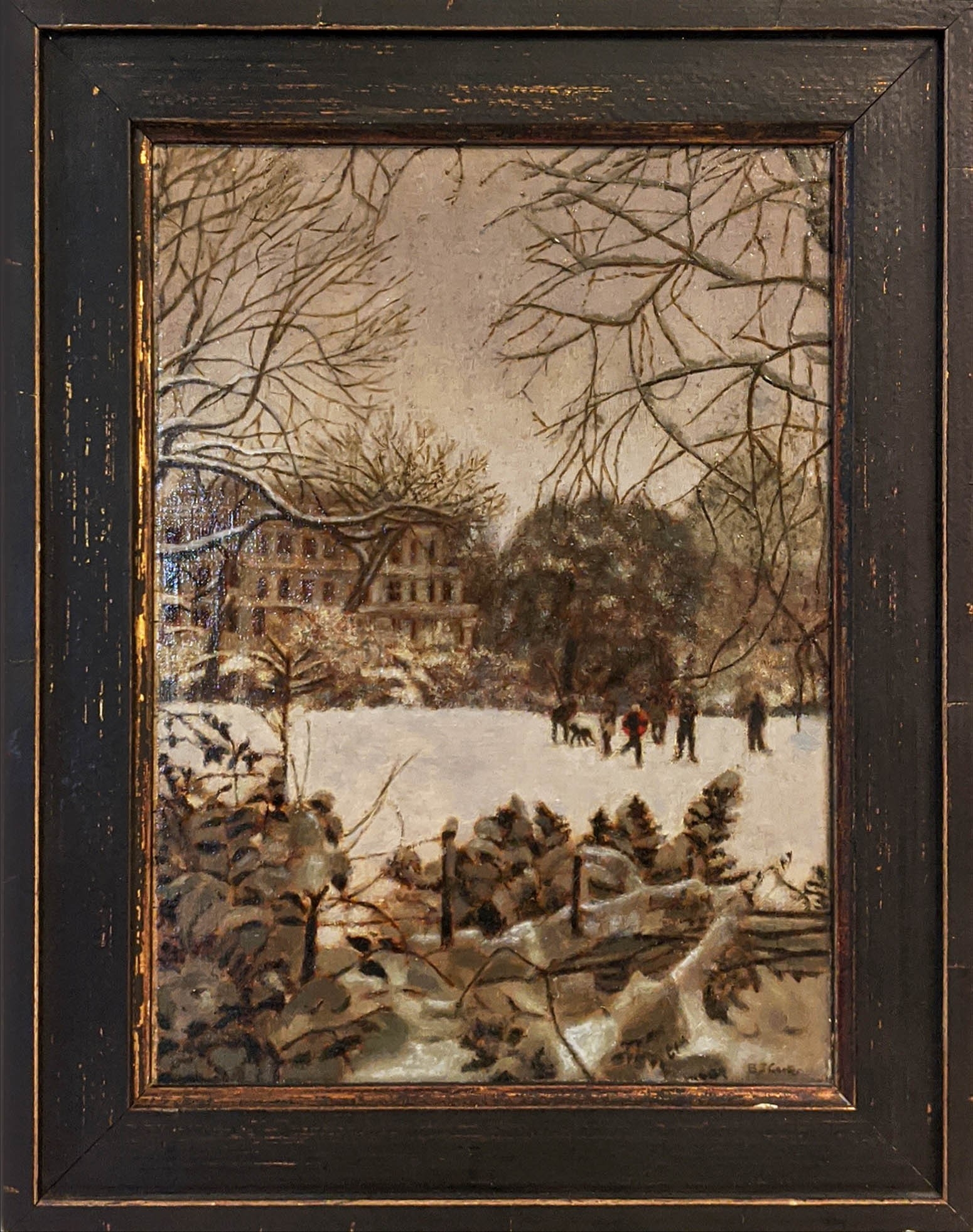Barbara J. Carter | 'Ladbroke Square Garden in the snow' | MutualArt