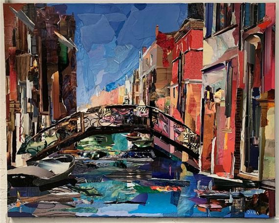 Andre-Didier Dana | DANA André Didier Venice Collage on canvas ...