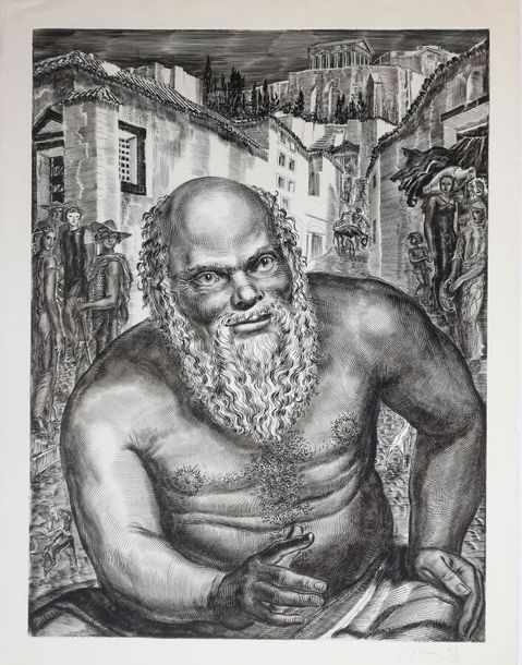 Albert Decaris | DECARIS Albert Socrate 1952 Original etching... - Lot ...