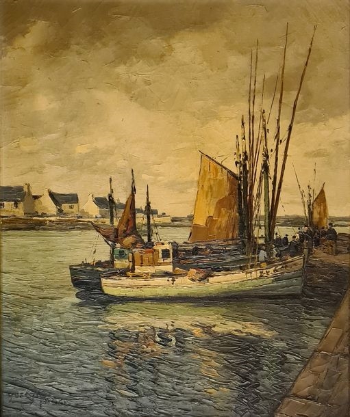 Yves Madec | Mooring sailboat | MutualArt