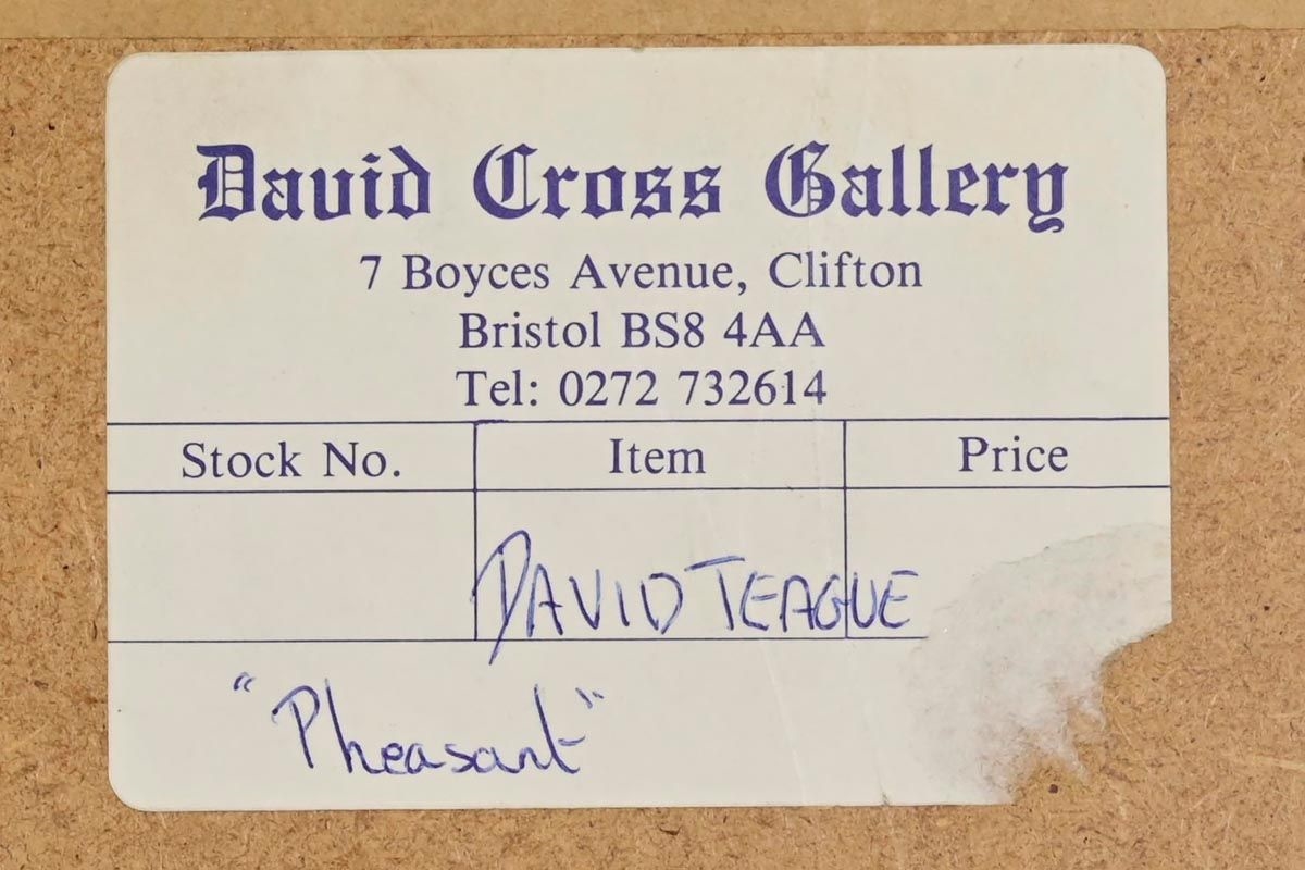 David Teague | Pheasant (1993) (1993) | MutualArt