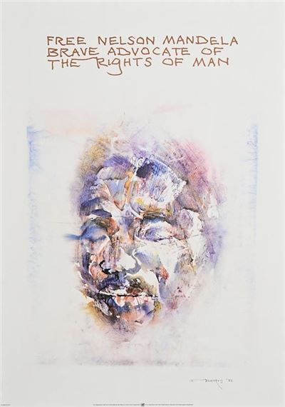 Louis Le Brocquy | Free Nelson Mandela | MutualArt