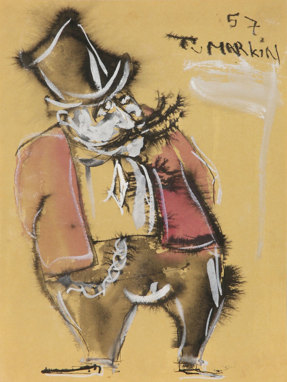 Igael Tumarkin | Figure with a Hat (1957) | MutualArt