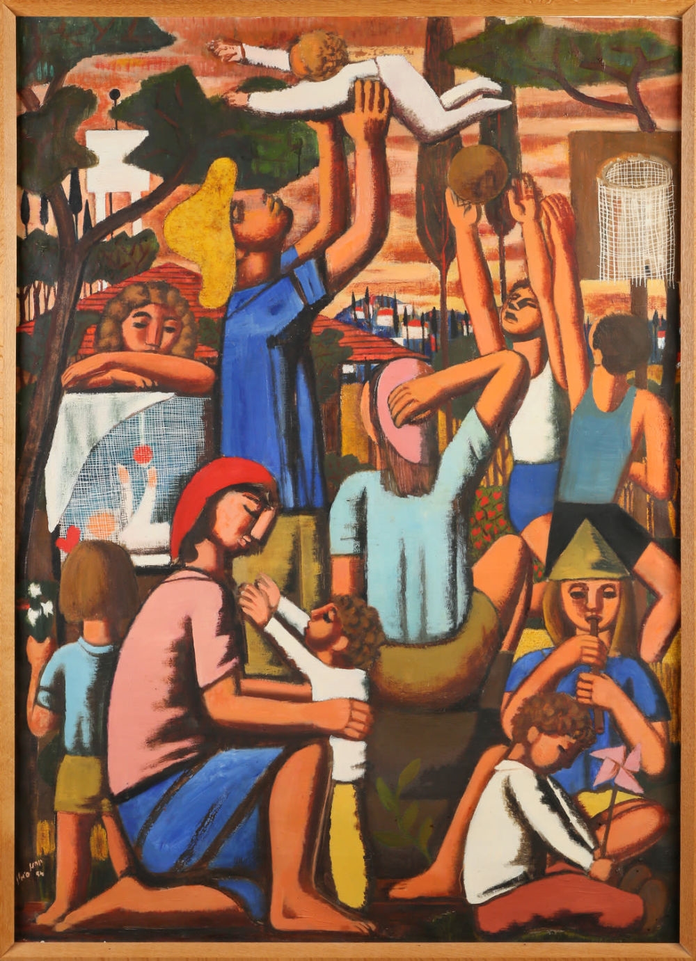 Yohanan Simon | Figures in the Kibbutz (1954) | MutualArt