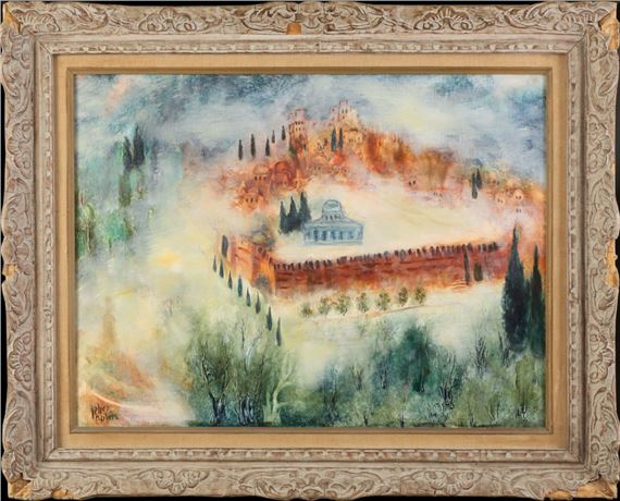 Reuven Rubin | Jerusalem and the Old wall (1971) | MutualArt