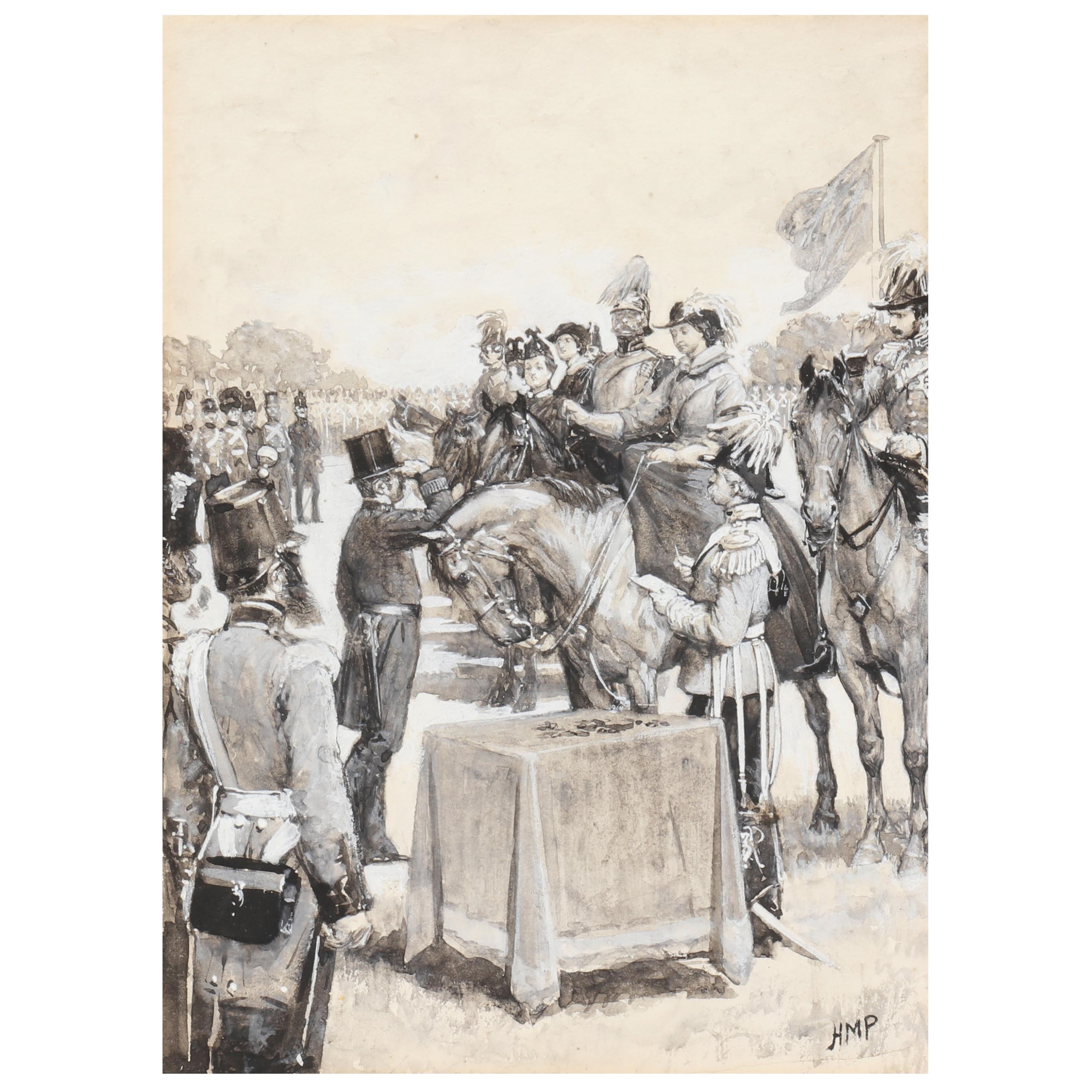 Henry Marriott Paget | Queen Presenting Victoria Crosses | MutualArt