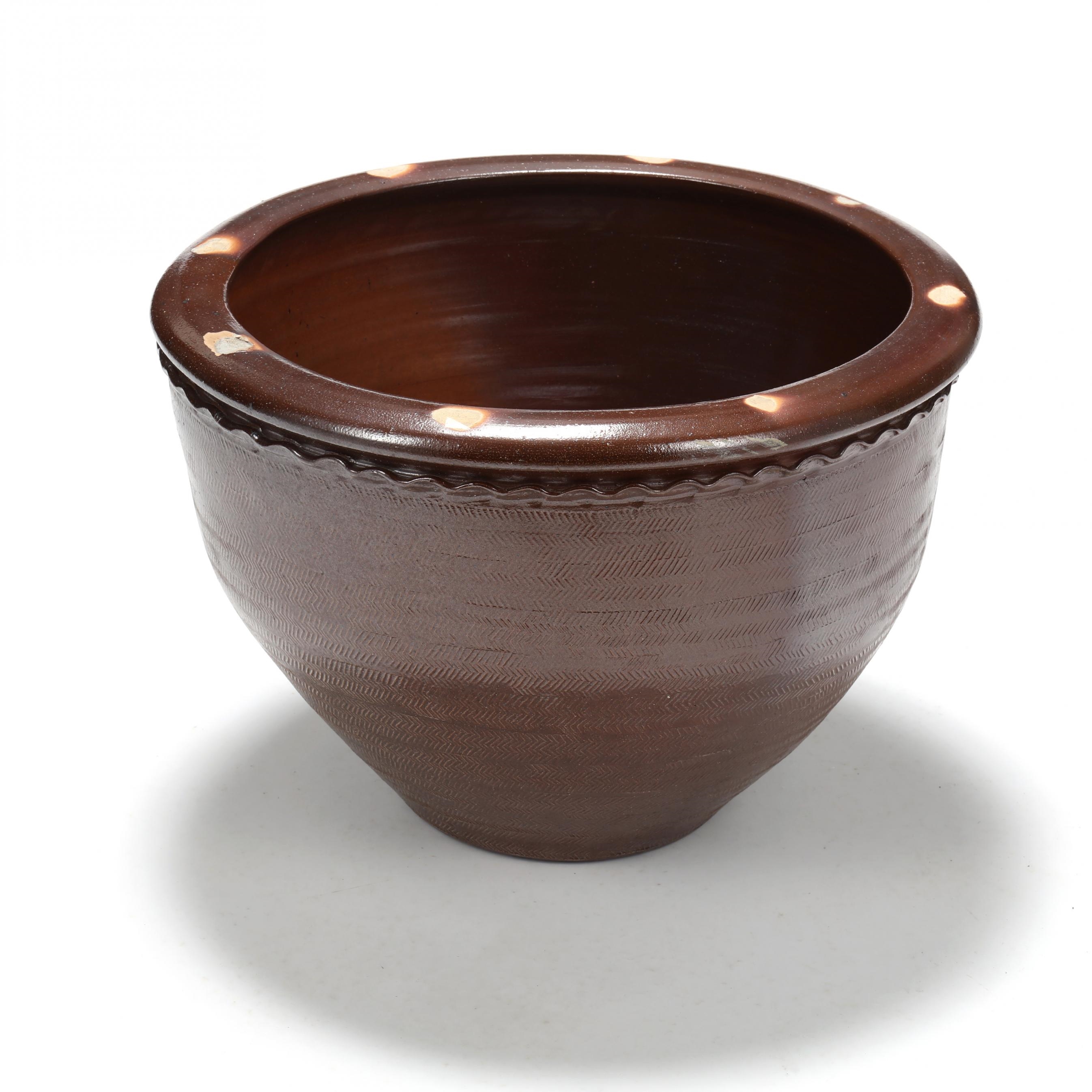 Mark Hewitt | Decorated Pottery Jardiniere | MutualArt