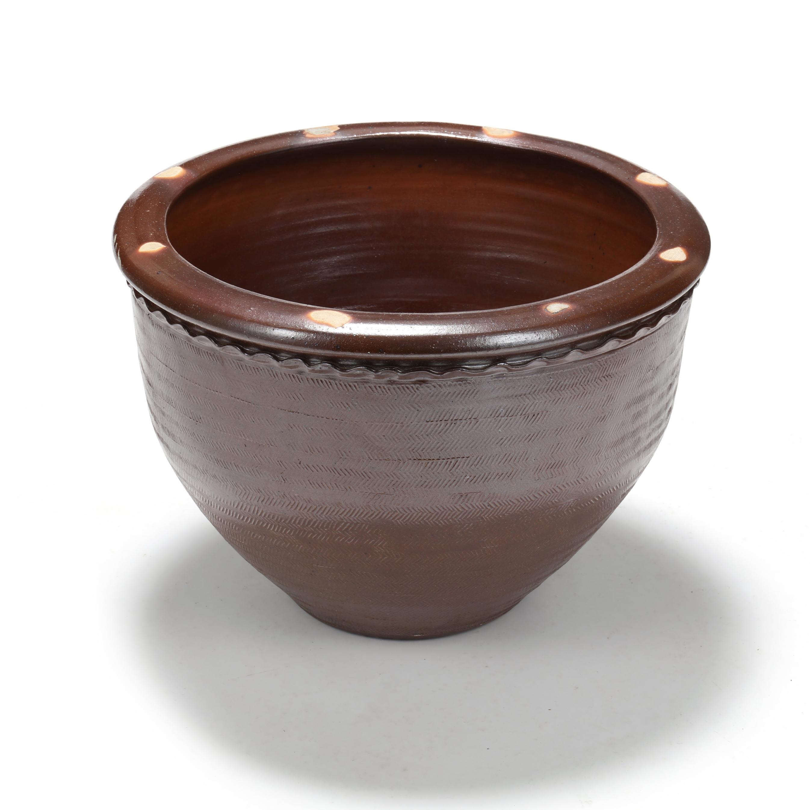 Mark Hewitt | Decorated Pottery Jardiniere | MutualArt