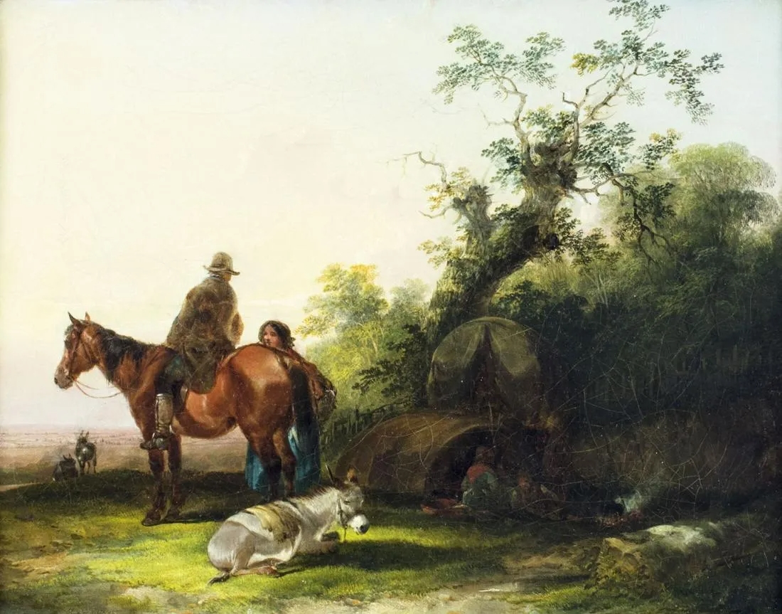 Henry Shayer | English Countryside with Figures | MutualArt