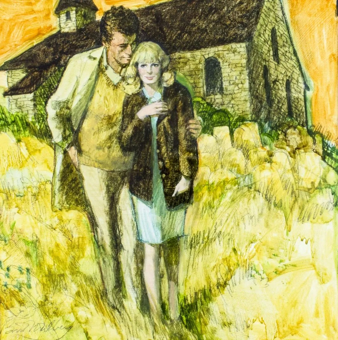 Ben Wohlberg | Illustration - Couple by Rectory | MutualArt