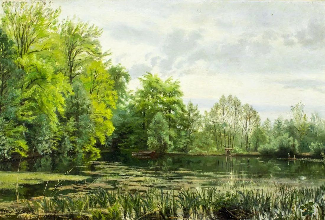 Viggo Langer | Lake Landscape (1899) | MutualArt