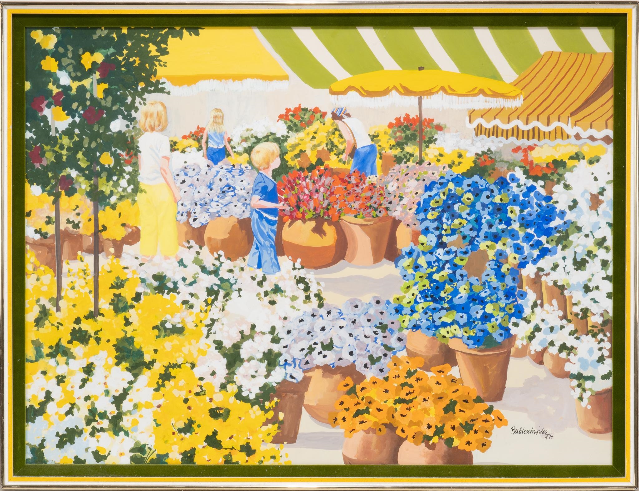 Anne Baldeschwiler | Sunny Flower Market (1974) | MutualArt