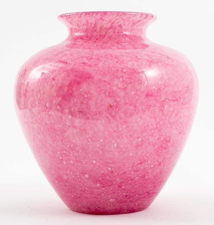 Frederick Carder | Carder Steuben Rose Cluthra Glass Vase | MutualArt