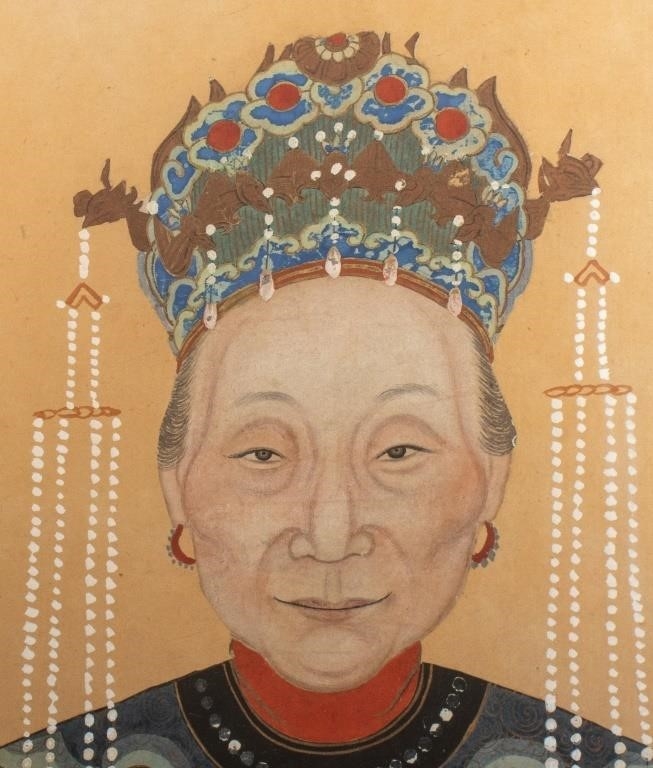 Chinese School | Chinese Ancestral Portrait Paintings, Pair | MutualArt