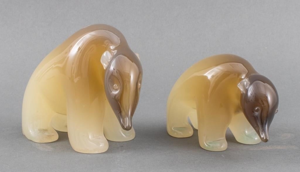 Archimede Seguso | Archimede Seguso Murano Glass Polar Bear, 2 | MutualArt