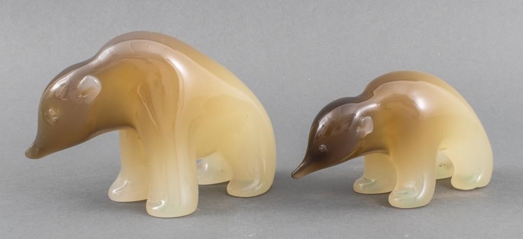 Archimede Seguso | Archimede Seguso Murano Glass Polar Bear, 2 | MutualArt