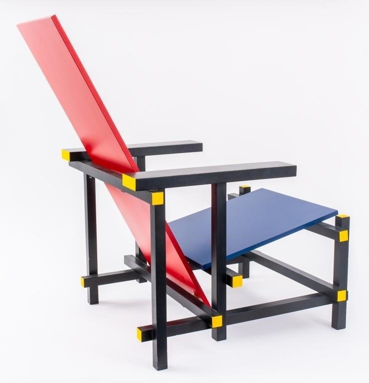 Gerrit Rietveld | De Stijl Red Blue Chair | MutualArt