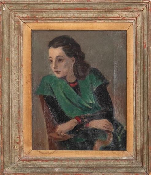 Joseph Floch | Impressionist figural study oil on canvas painting ...